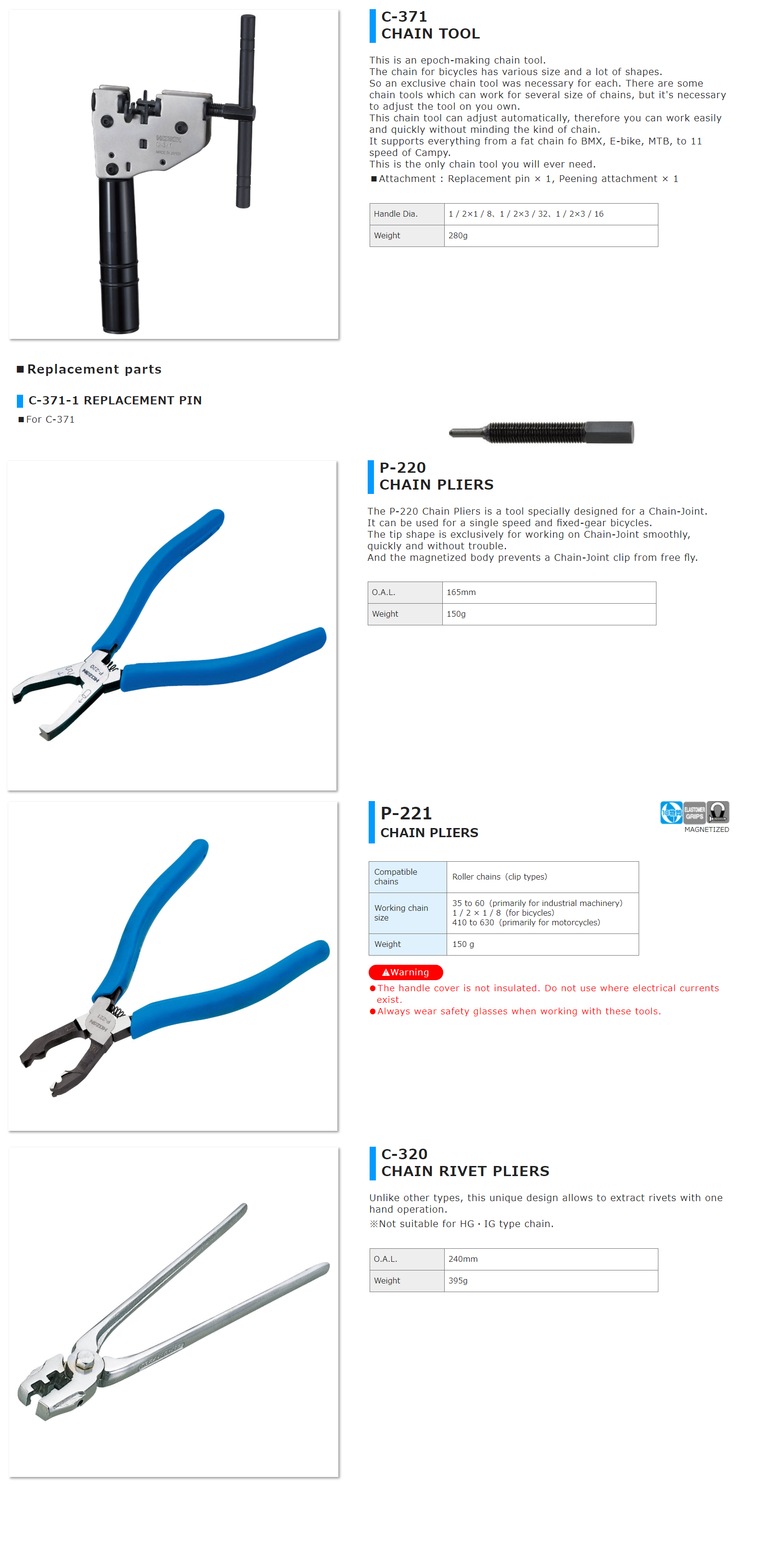Ichiban Precision Sdn Bhd - Hozan - Hozan Chain Tool, Chain Plier, Chain Rivet Plier